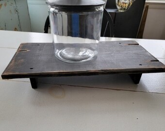 Primitive Wood Round Table Riser Candle Holder Color Choices Home Decor ...