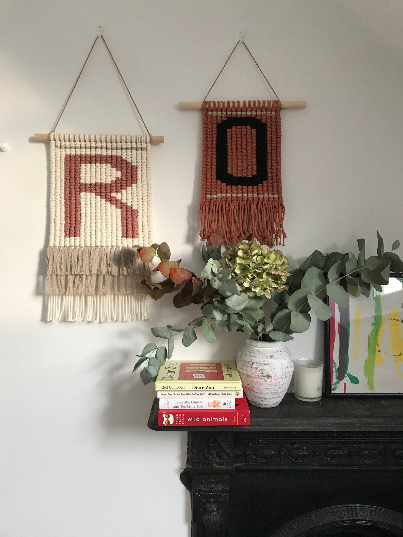 Macrame Letter/ Initial Wall Hanging - Etsy