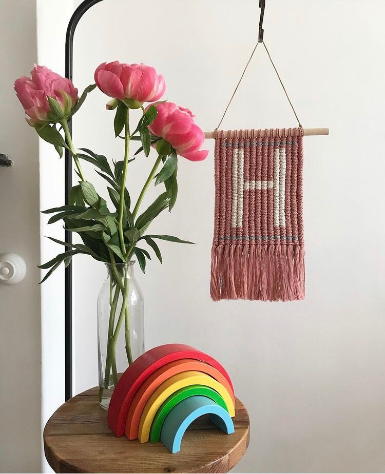 Macrame Letter/ Initial Wall Hanging - Etsy