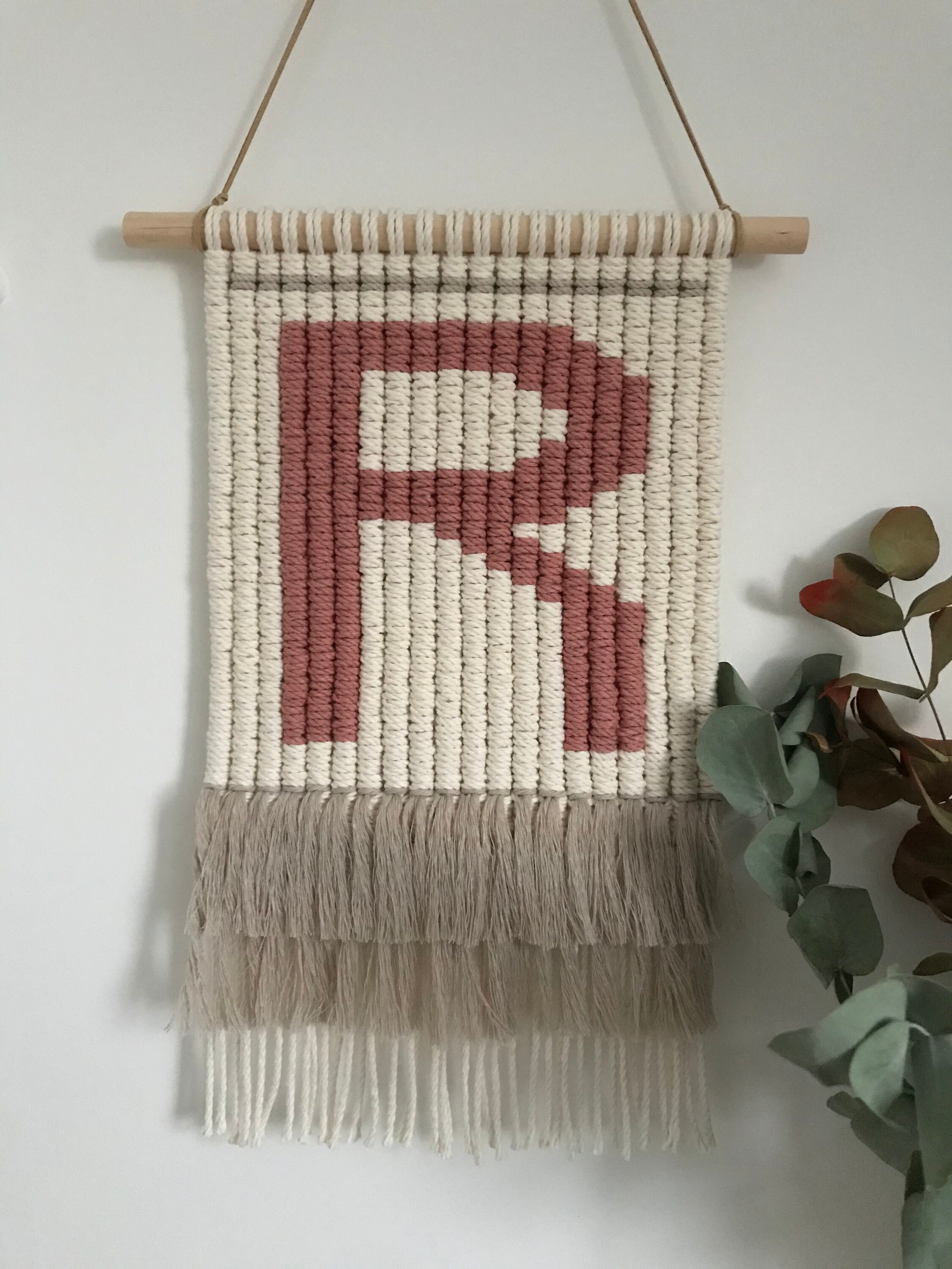 Macrame Letter/ Initial Wall Hanging - Etsy