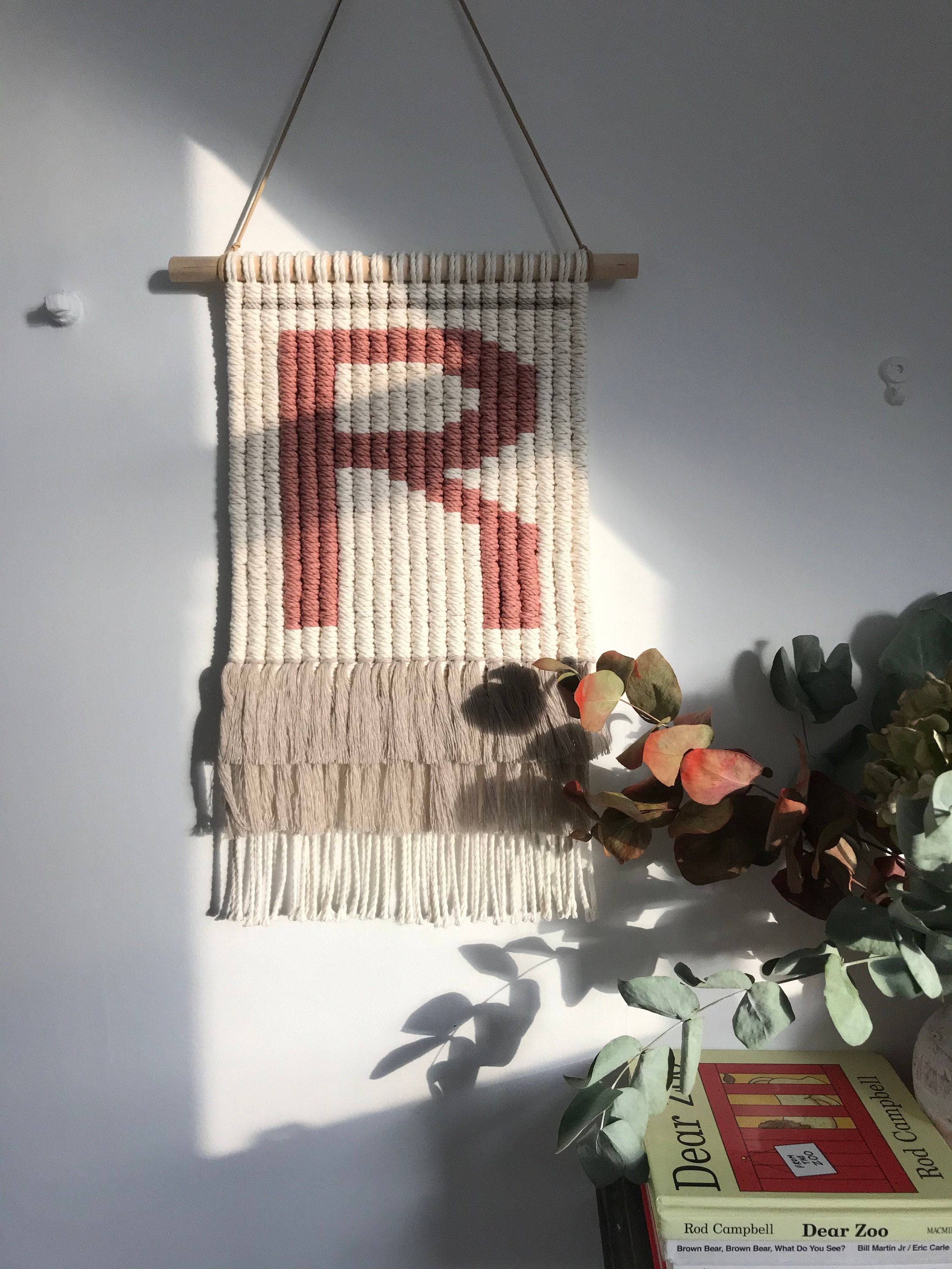 Macrame Letter/ Initial Wall Hanging - Etsy