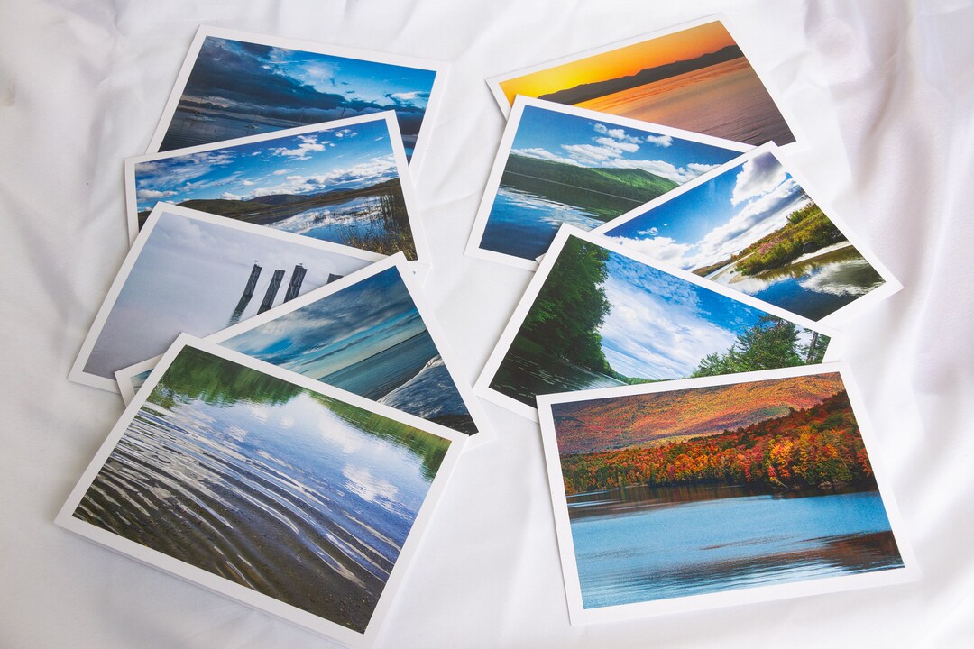 VT Scenic Portrait Note Cards- Card Assortment With Images of Water ...