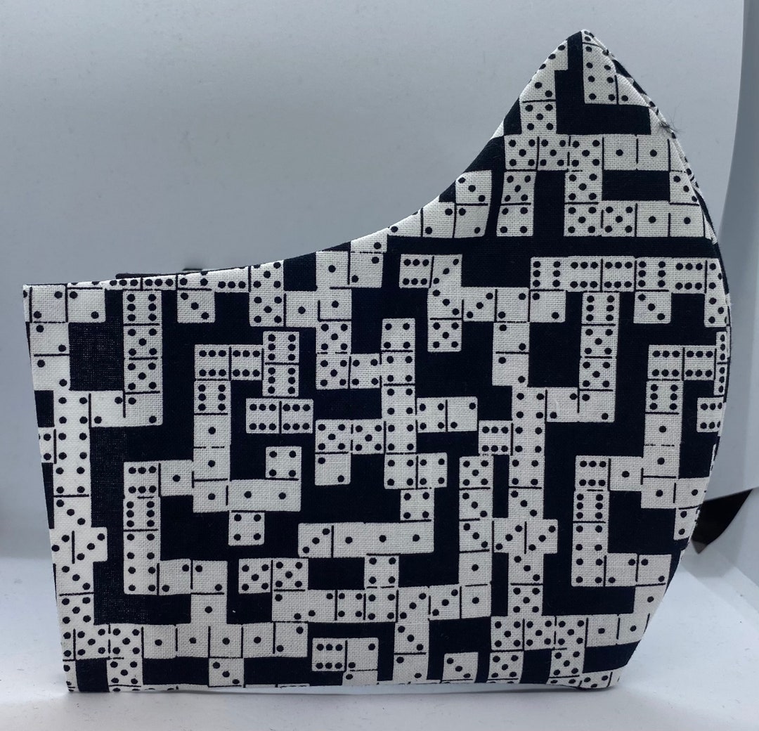 Dominoes II Novelty Face Mask Filter Pocket, Adjustable Elastic Straps ...