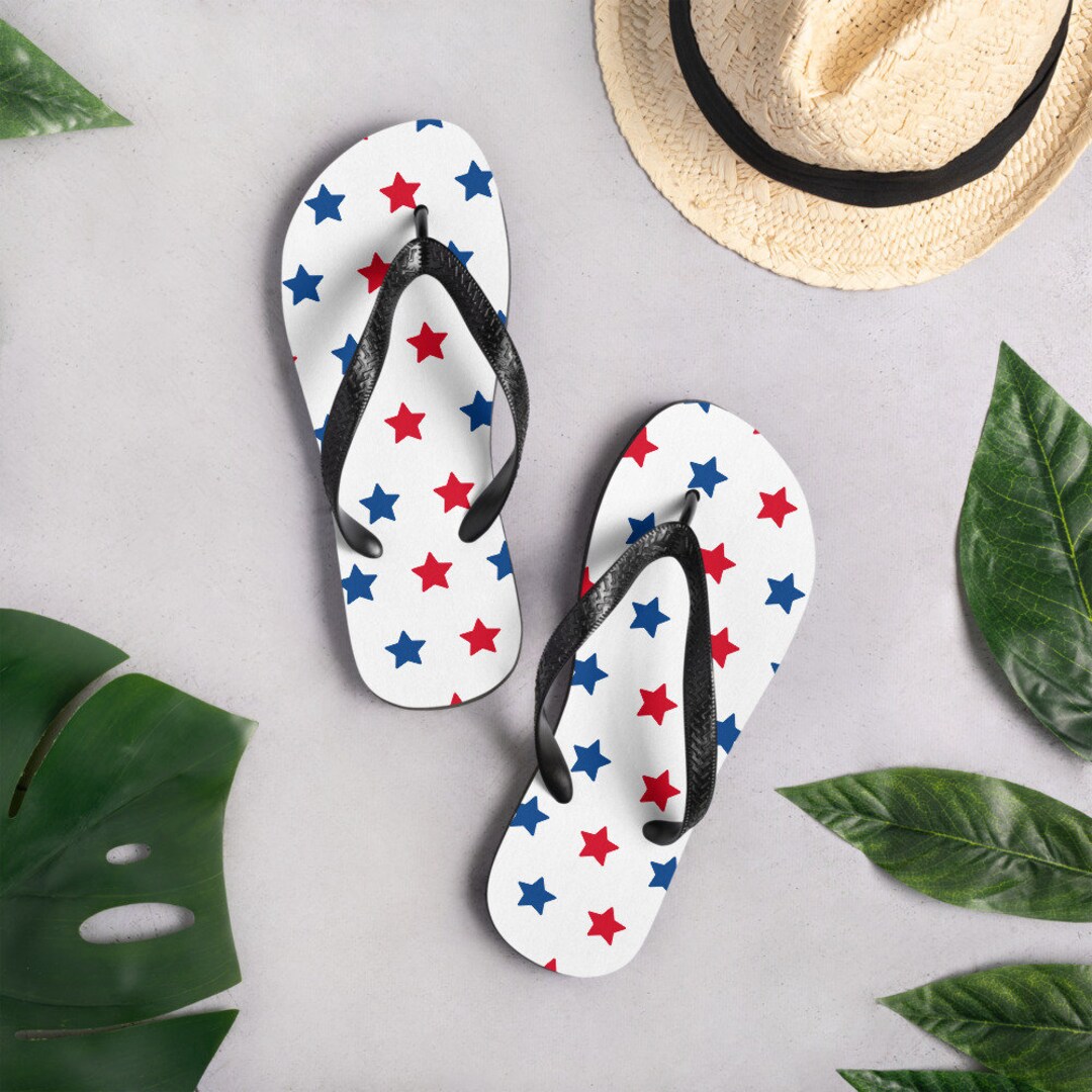 American Flag Stars Flip-flops - Etsy