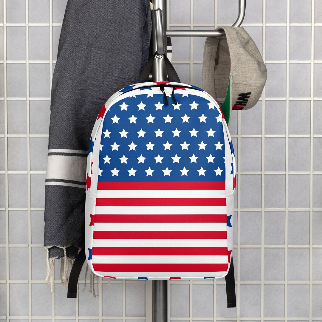 American Flag Minimalist Backpack - Etsy
