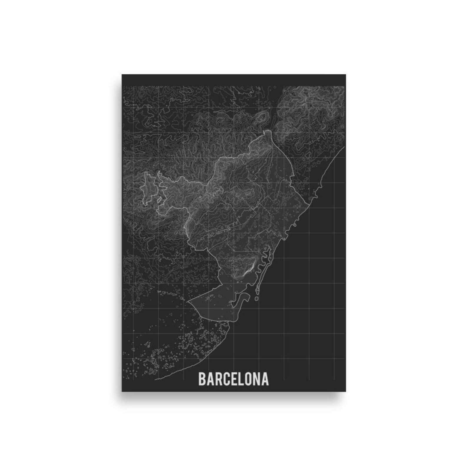 Barcelona Map Poster, Spain, Modern Wall Art, Home Decor, Print - Etsy