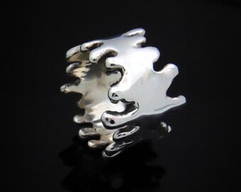 Liquid Silver Ring | Etsy