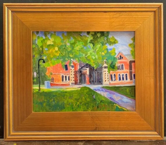 Smith College Acrylic Painting-grécourt Gates. 8x10 on Canvas - Etsy