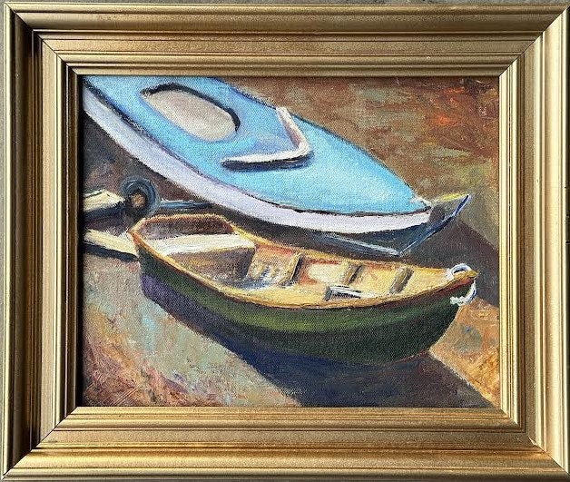 Whitehall Skiff and Sunfish: 8x10 Oil Painting on Canvas - Etsy