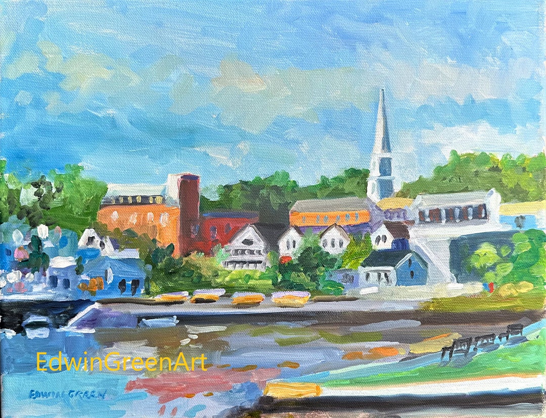Maine Oil Painting-camden. 11x14 on Stretched Canvas. Framed or ...