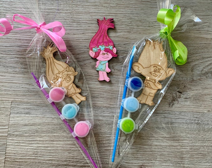 Paint Your Own Troll Party Favour / Troll Party Bag / Children’s Crafts ...