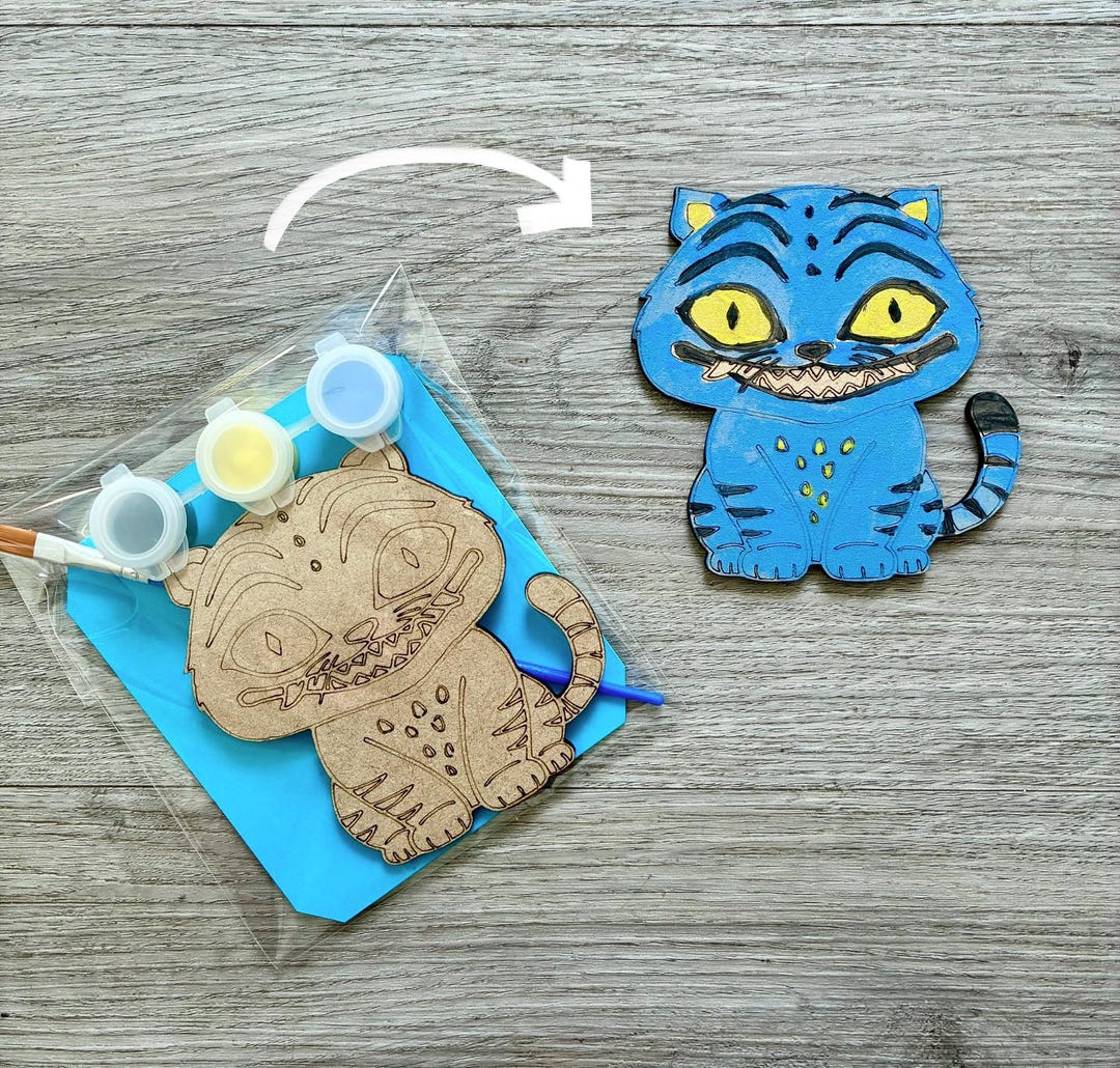 Paint Your Own Derpy Tiger / Tiger Demon Hunters Party Favor / Paint ...