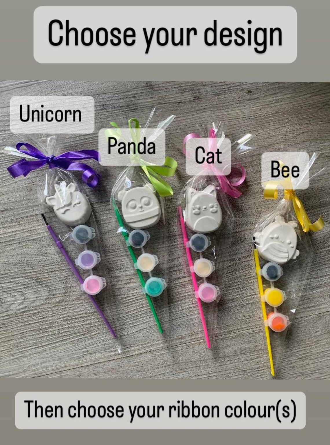 Paint Your Own Squish Theme Craft / Cute Cat Unicorn or Bee Craft Kit ...