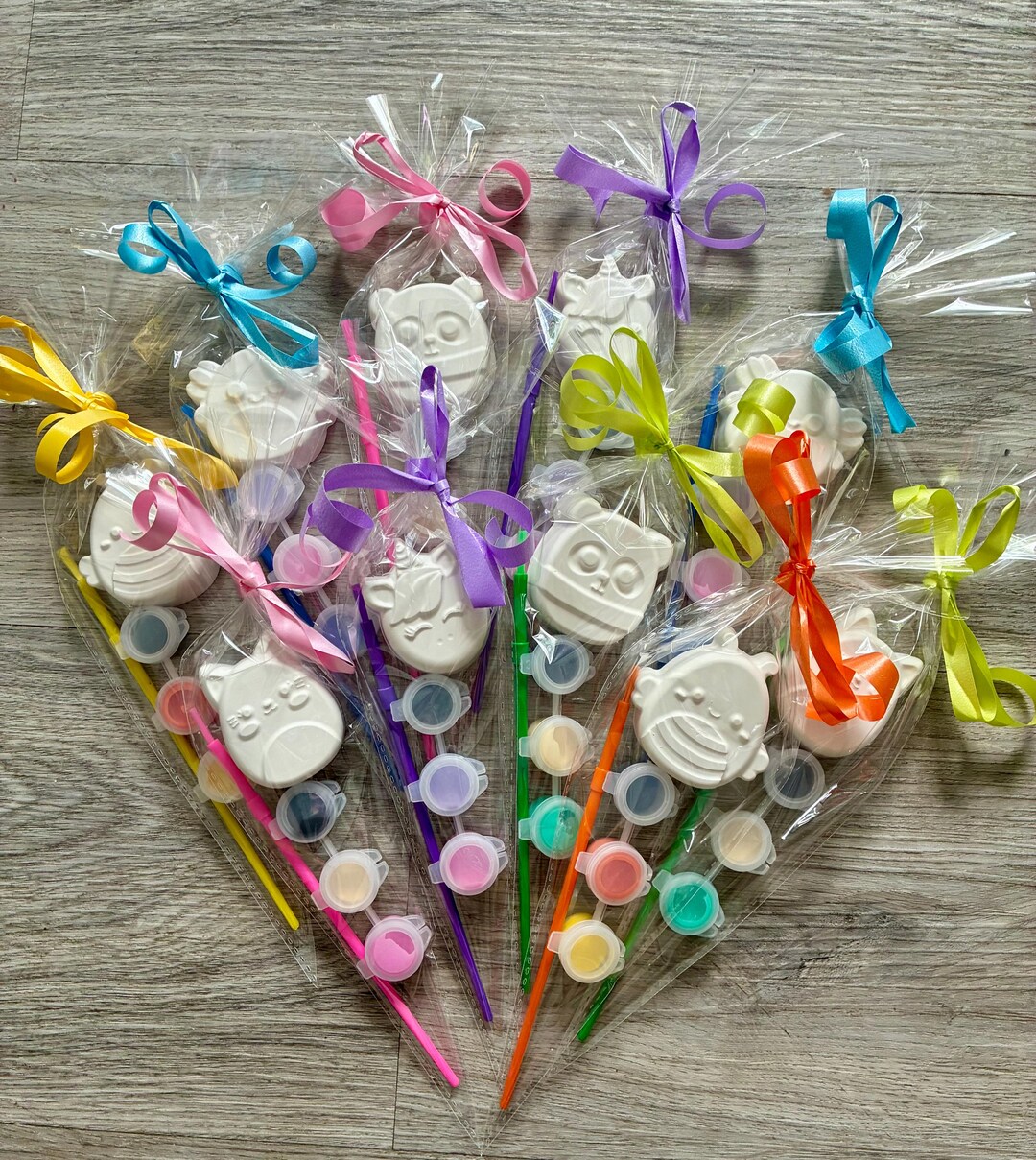 Pack of 10 Paint Your Own Squish Theme Favors Crafts / Cute Cat Unicorn ...