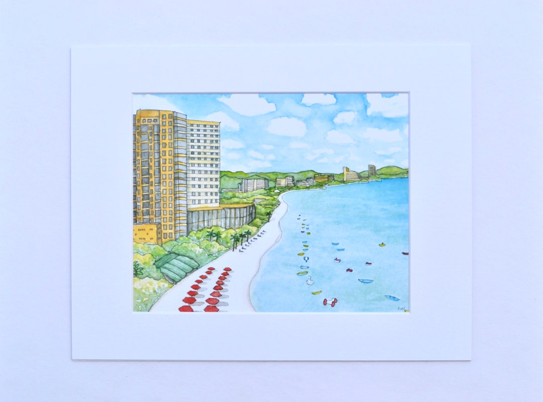 Tumon Bay Watercolor Print, GUAM Art Print, Guam Art, Guam Design, 671 ...