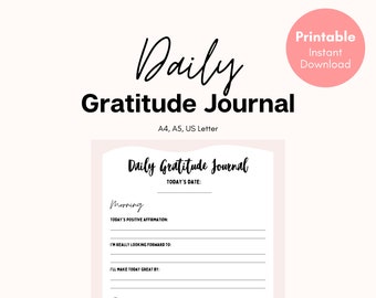Printable Gratitude Log Affirmation Planner Printable - Etsy