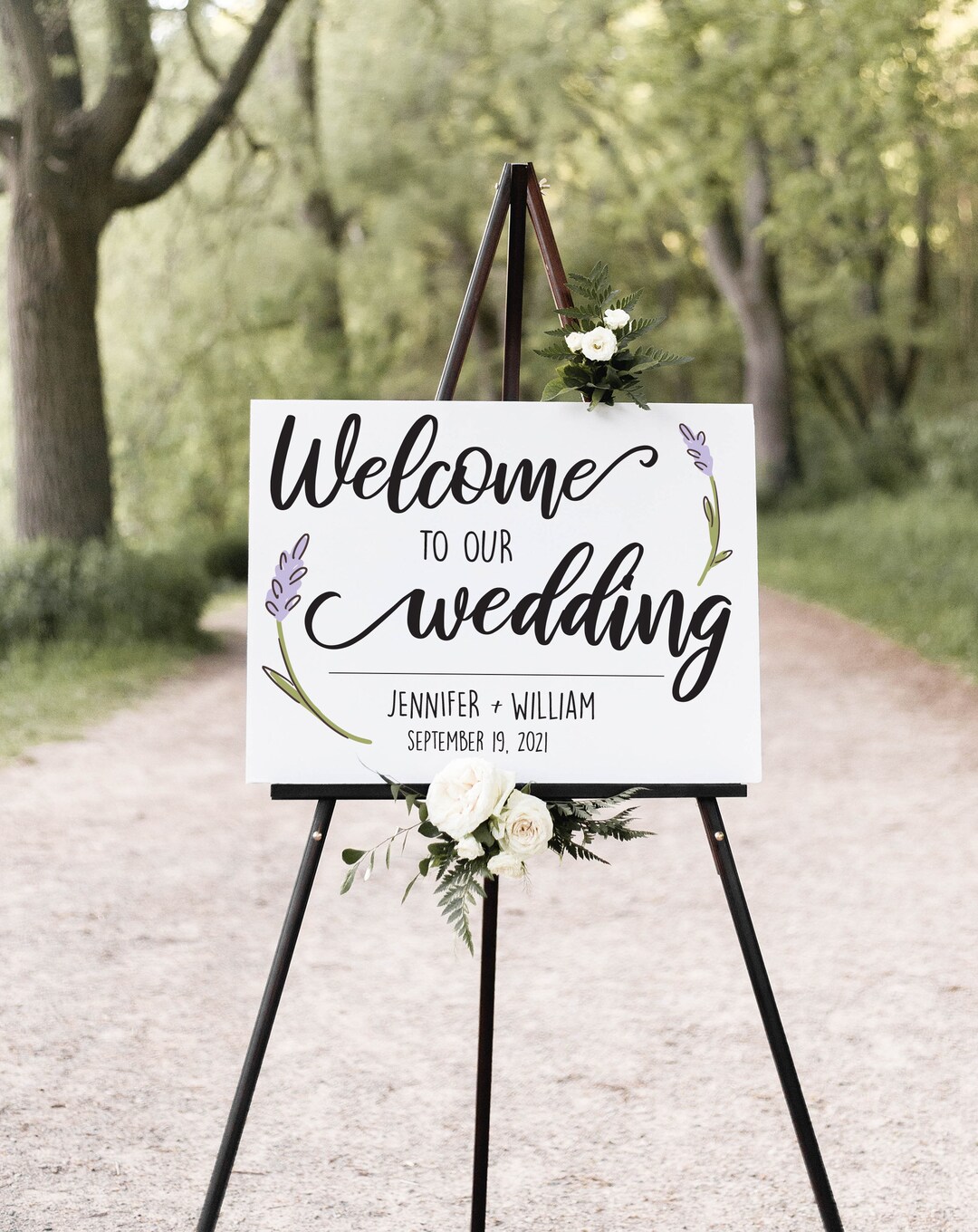 Lavender Welcome to Our Wedding Sign Decal - Wedding Decor - Wedding ...