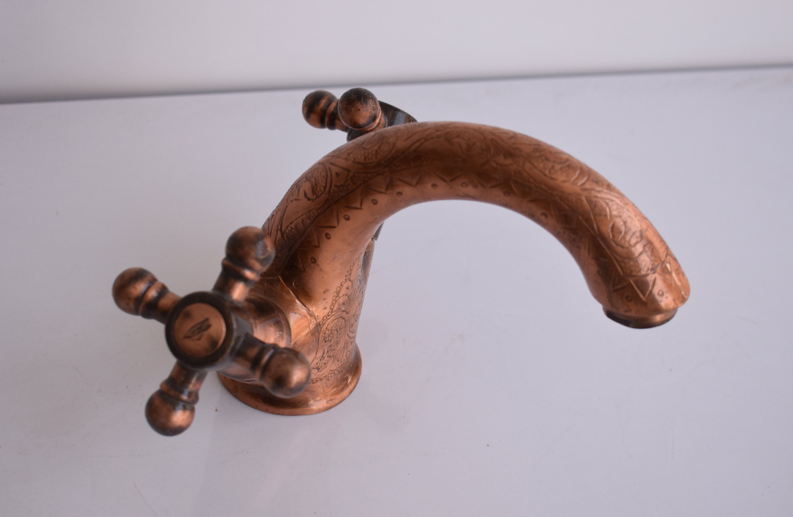 Moroccan Bathroom Copper Faucet Handcrafted Single Hole | Etsy