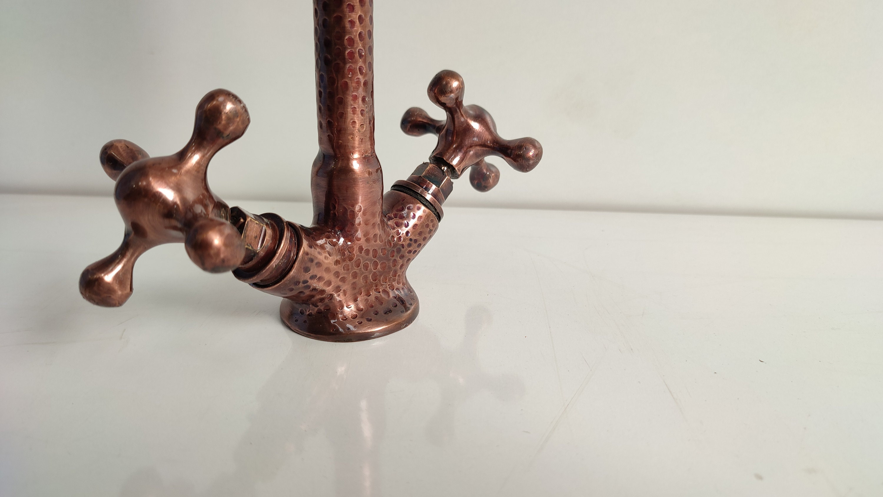 Moroccan Handmade Faucet Swan Neck Red Copper Hammered - Etsy