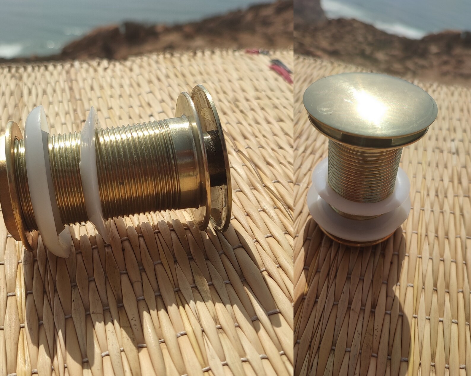 Solid Brass Drain Push up Button - Etsy