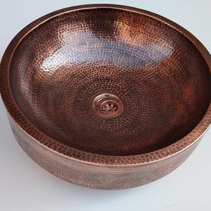Patina Copper Bathroom Sink Mid Century Copper Vessel Sink Vessel Sink ...