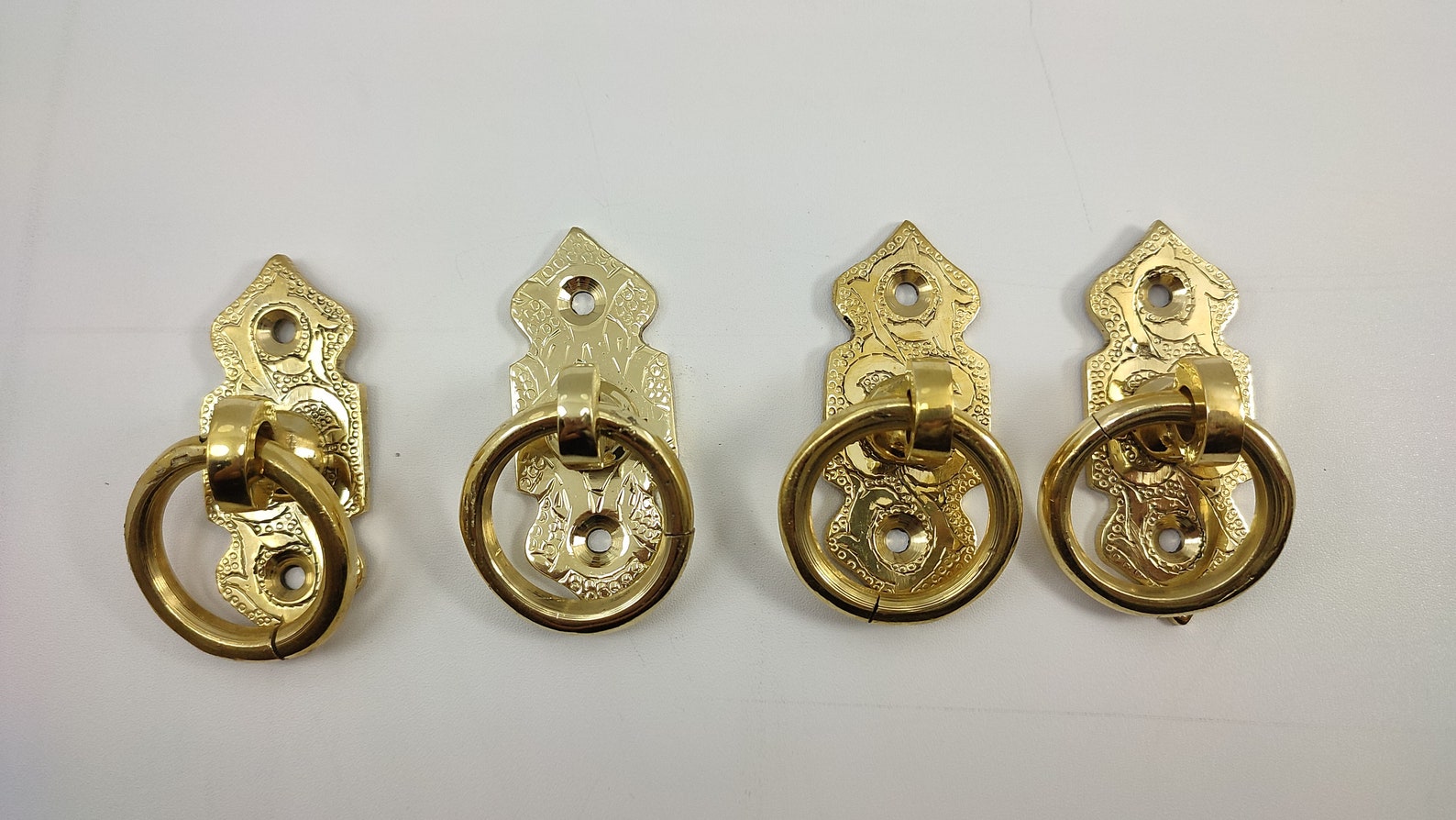 Antique Brass Engraved Drawer Pulls Handles Dresser Knob Back - Etsy