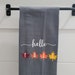 Hello Fall Flour Sack Towel Fall Kitchen Towel Tea Towel Dish Towel ...