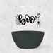 Boo Wine Glass- Halloween Wine Glass- Stemless Glitter Wine Glass- Wine ...