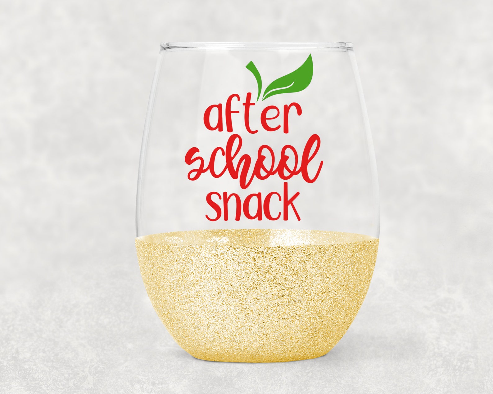 After School Snack Wine Glass Teacher Wine Glass Teacher Etsy