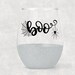 Boo Wine Glass Halloween Wine Glass Stemless Glitter Wine - Etsy