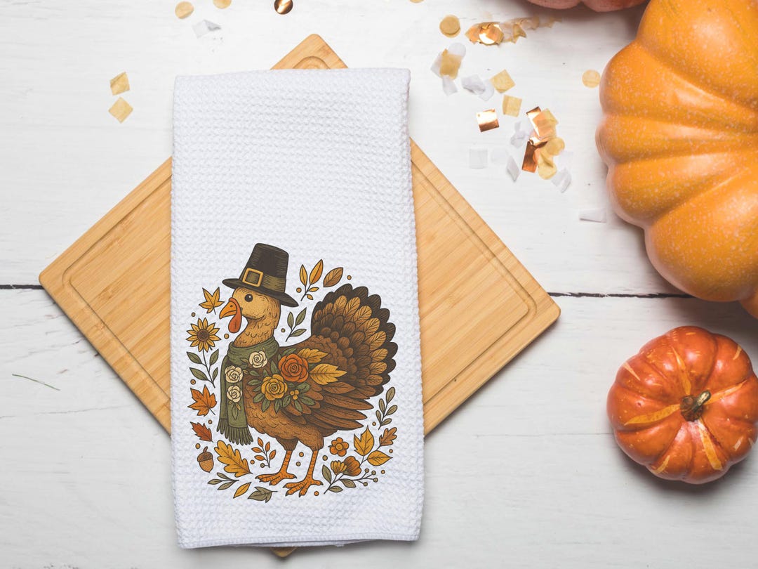 Happy Thanksgiving Kitchen Towel-fall Kitchen Towel-tea Towel- Dish ...