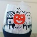 Boo Wine Glass Halloween Wine Glass Stemless Glitter Wine Glass Wine ...