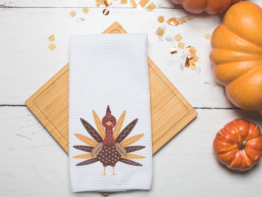 Happy Thanksgiving Kitchen Towel-fall Kitchen Towel-tea Towel- Dish ...