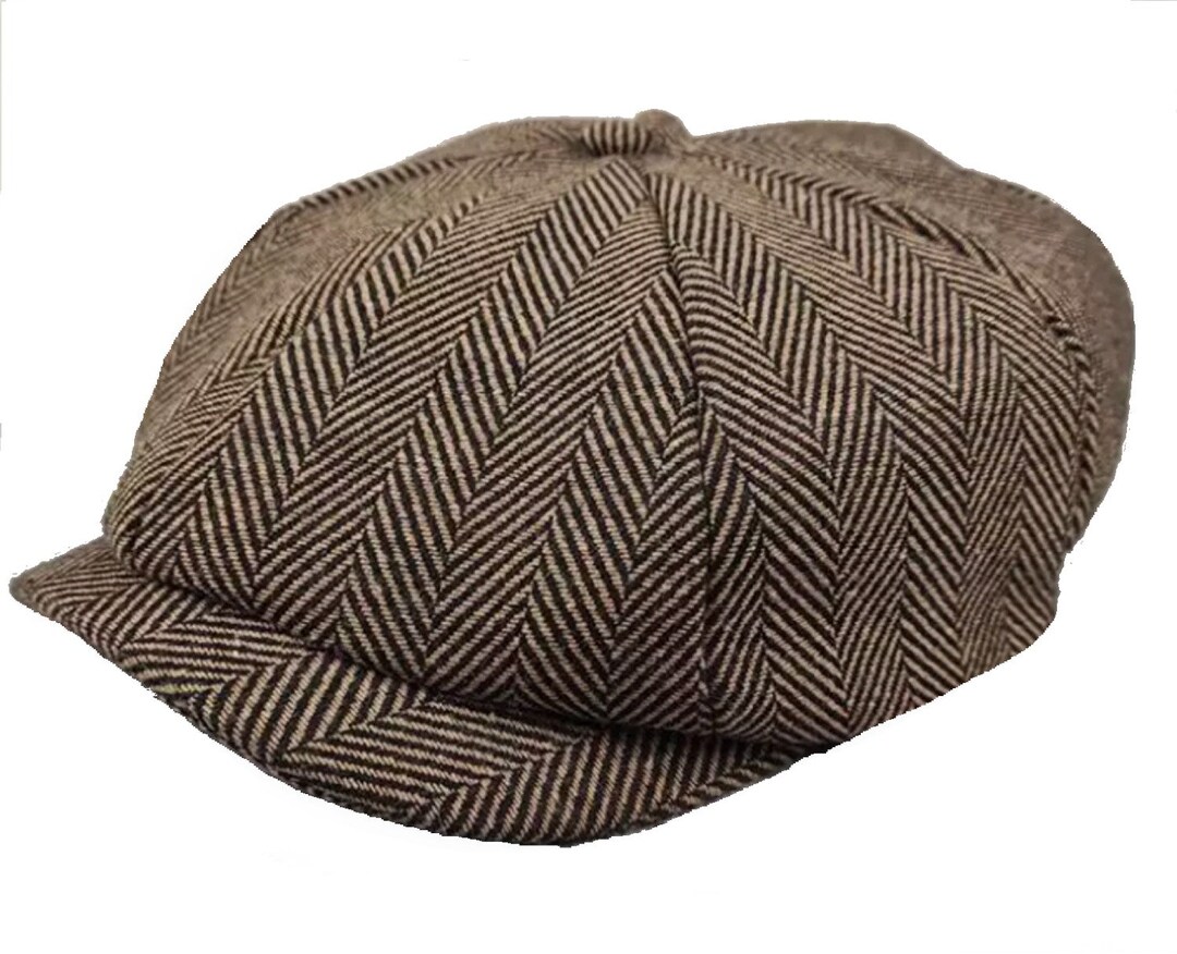 Herringbone Octagonal Hat Newsboy Hat Men's Beret Painter Hat ...