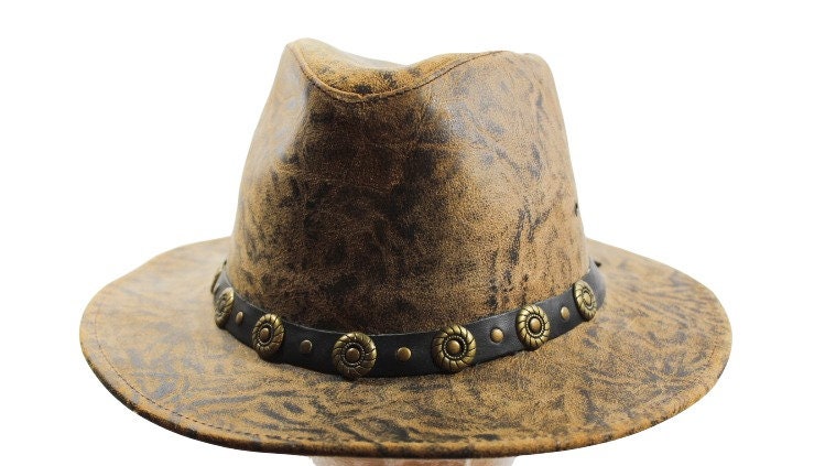 Premium Leather Walker Hat Cap Fedora Cowboy Safari Rare - Etsy UK