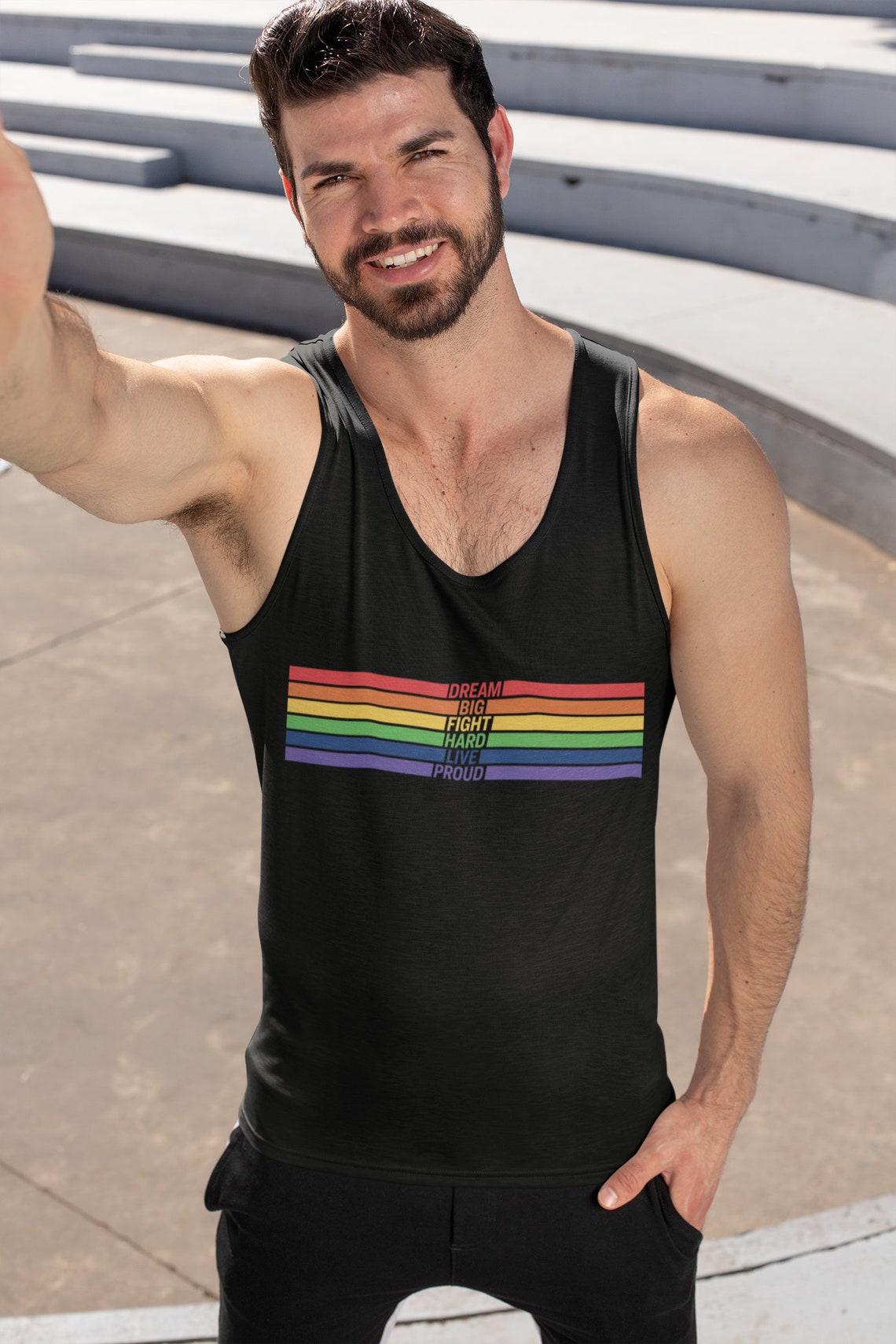 Gay Pride Tank Top Gay Art Rainbow Tank Top Lgbtq Pride Etsy