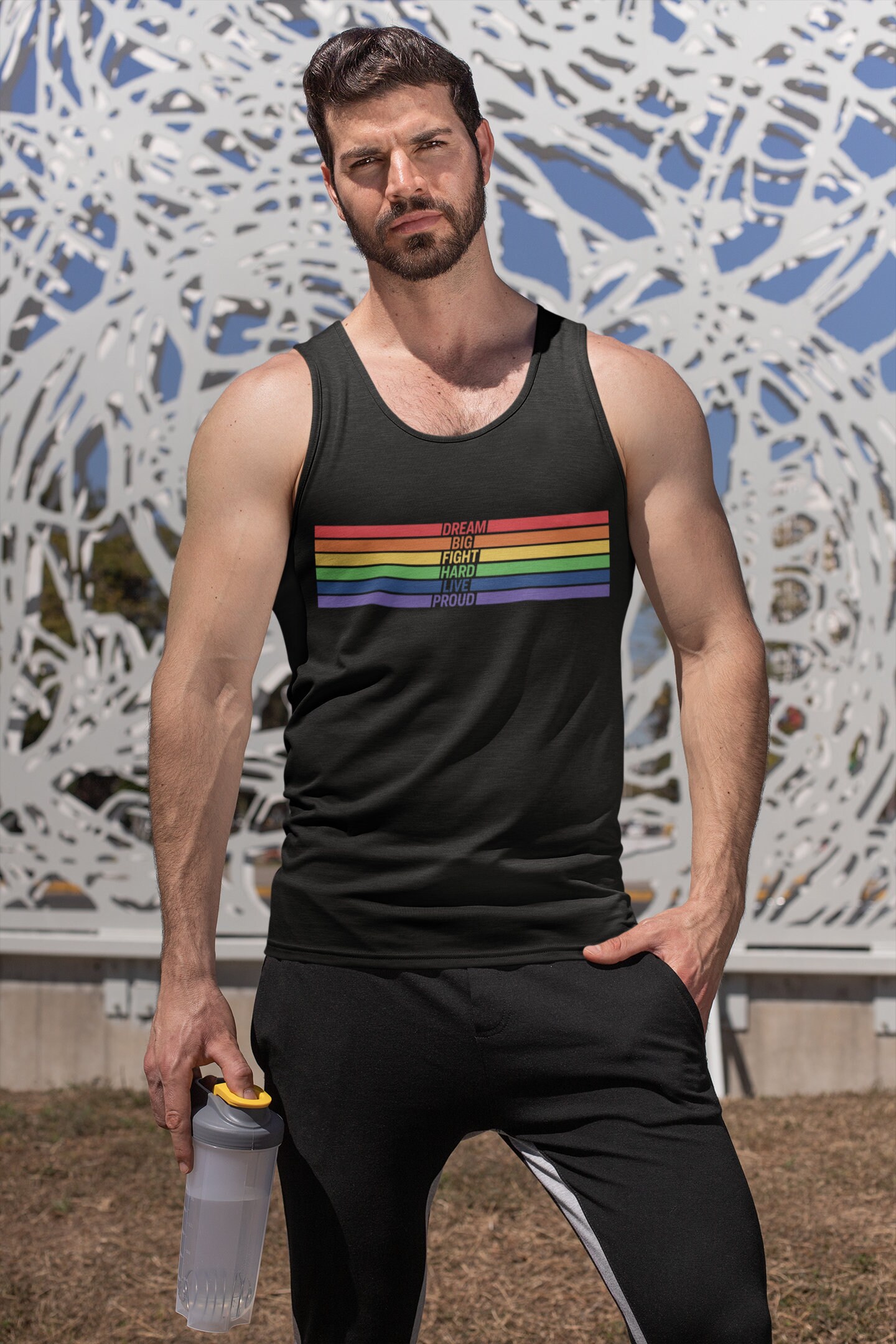 Gay Pride Tank Top Gay Art Rainbow Tank Top Lgbtq Pride Etsy