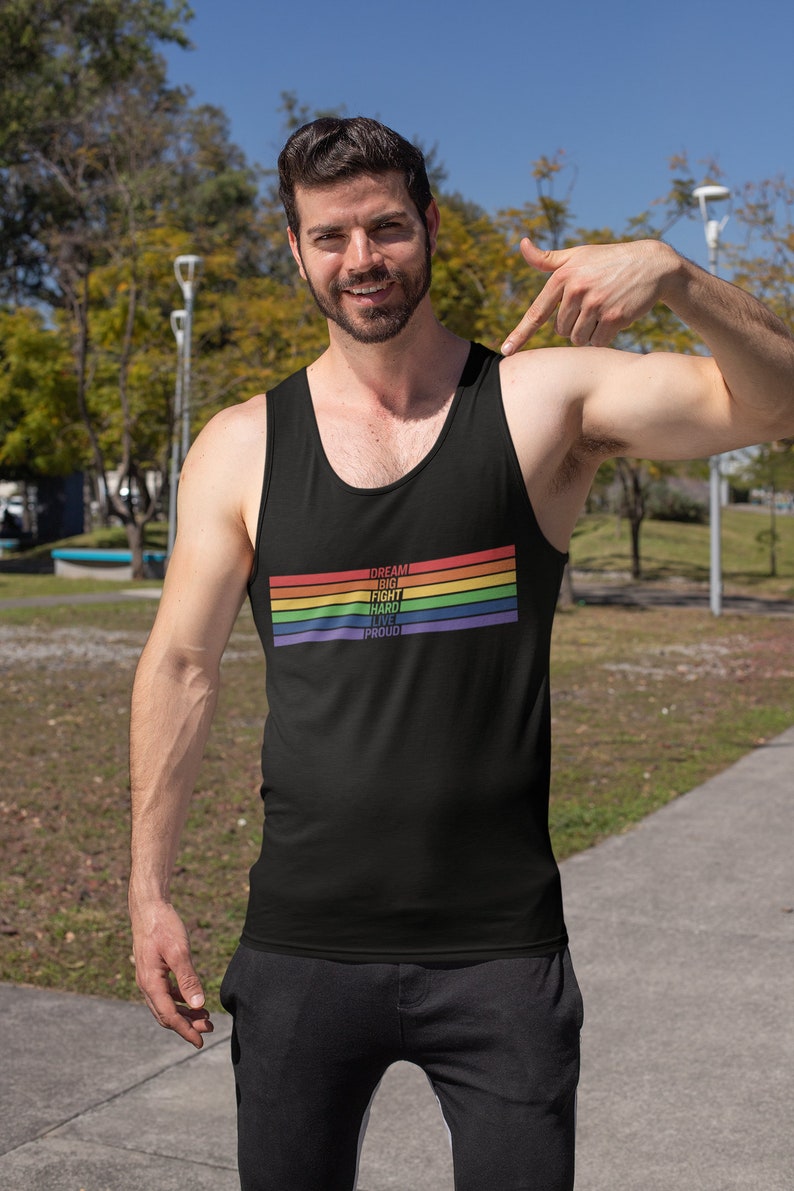 Gay Pride Tank Top Gay Art Rainbow Tank Top Lgbtq Pride Etsy