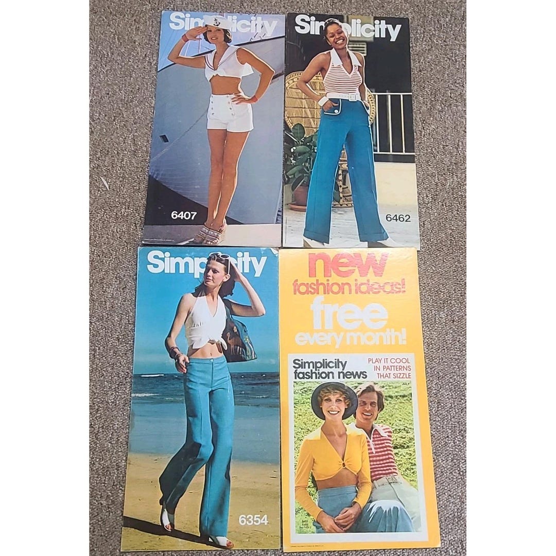 Vintage 1974 Simplicity Store Display Sewing Pattern Standee Lot of 4 ...