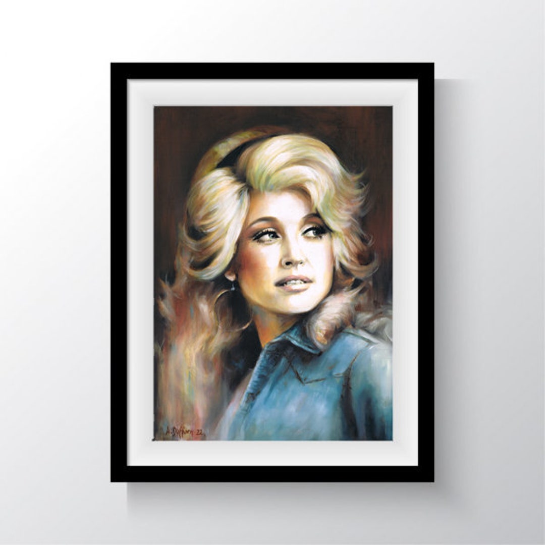 Dolly Parton Oil Painting - Portrait - Print - A3, A4, A5, A6 Sizes ...
