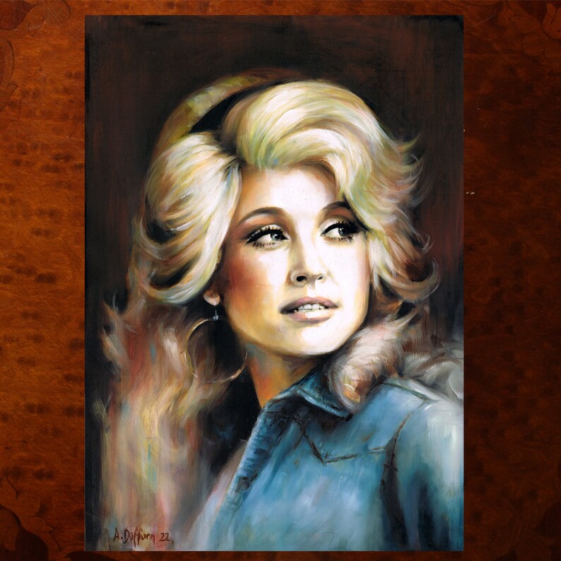 Dolly Parton Oil Painting - Portrait - Print - A3, A4, A5, A6 Sizes ...