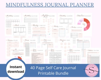 Self Care Journal Mental Health Planning Worksheets for Self - Etsy