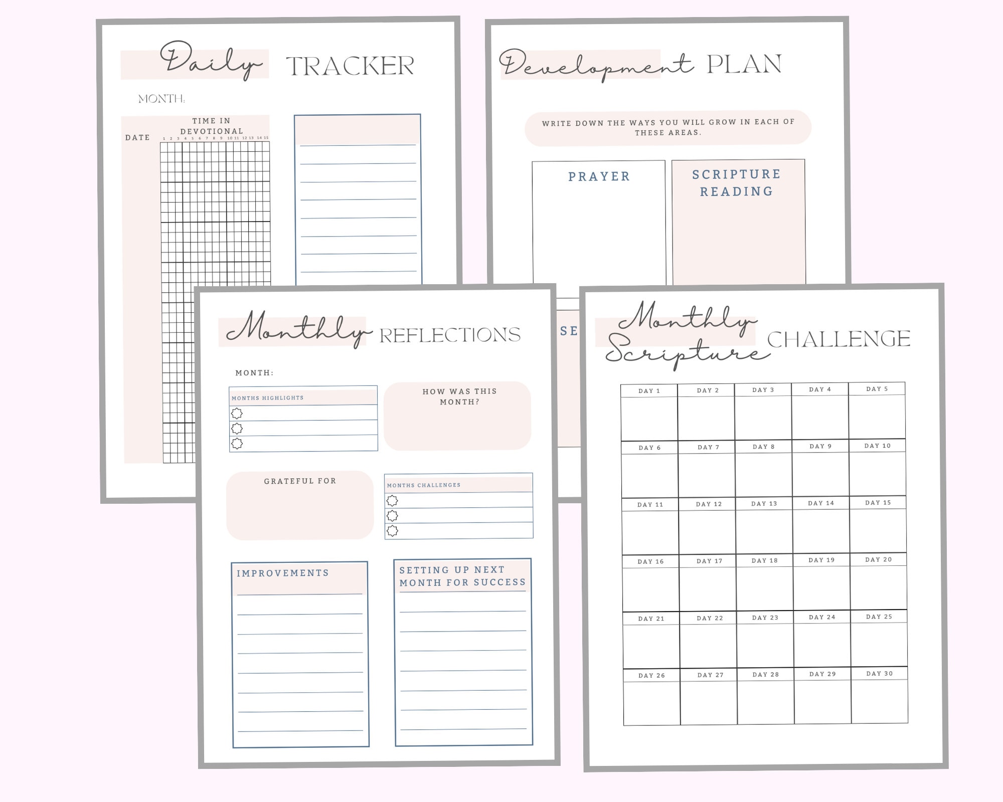 Bible Study Plan, Prayer Journal Digital, Printable Bundle, Planner ...