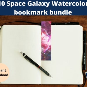 Galaxy Bookmark, Space Bookmarks, Printable Bookmarks for Kids ...