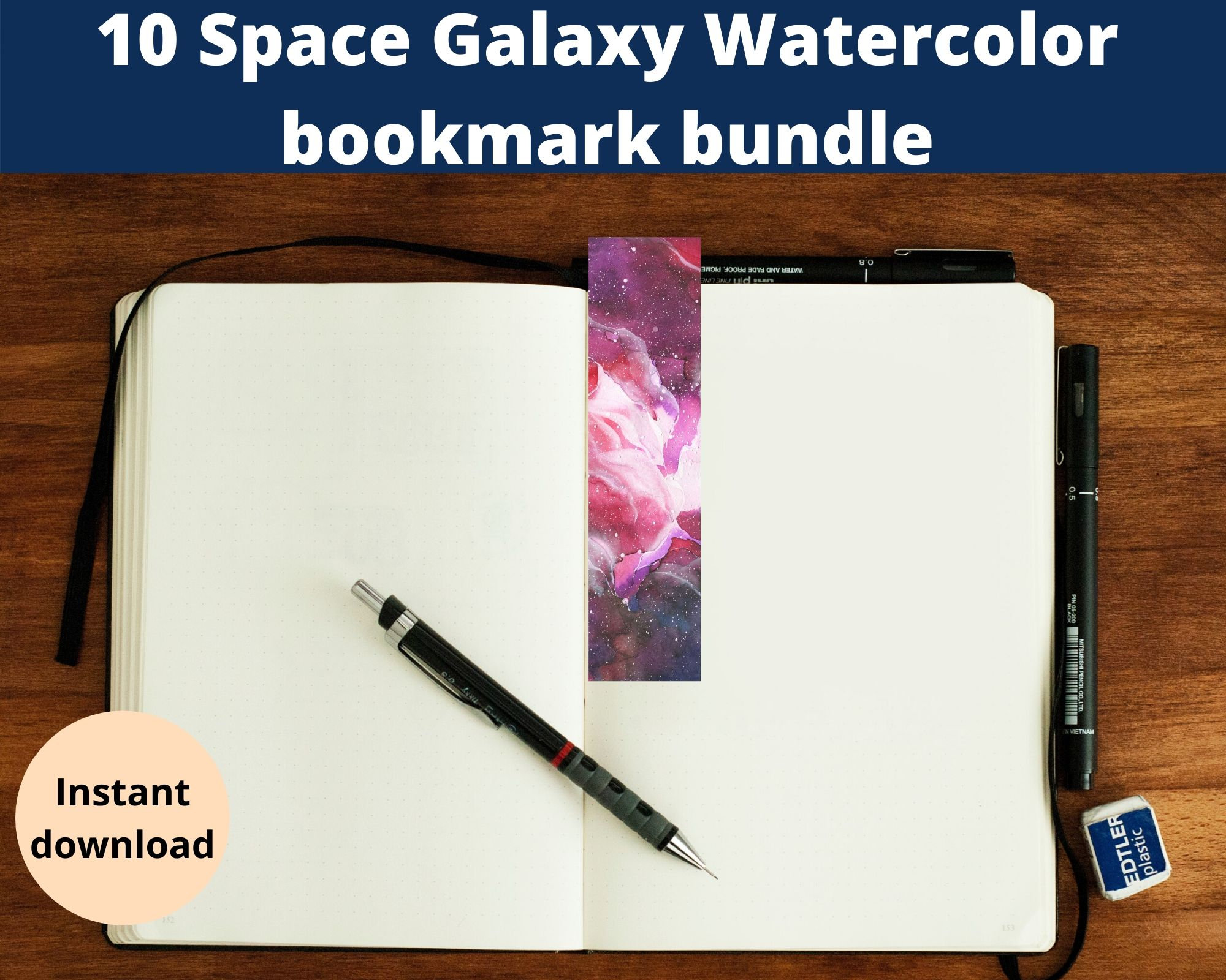 Galaxy Bookmark, Space Bookmarks, Printable Bookmarks for Kids ...