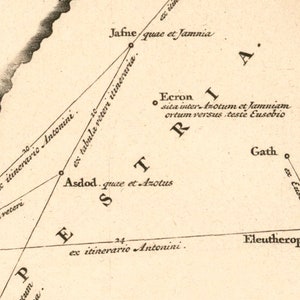 Philistines Land Old Map 18th Century David and Goliath - Etsy