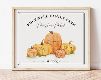Pumpkin Patch Print | Etsy