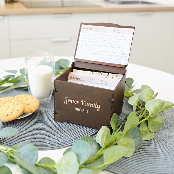 Recipe Card Box - Etsy