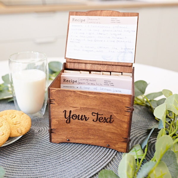 Recipe Card Box - Etsy
