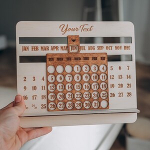 Gift for Him Desk Calendar Desk Accessories Office Decor Perpetual ...